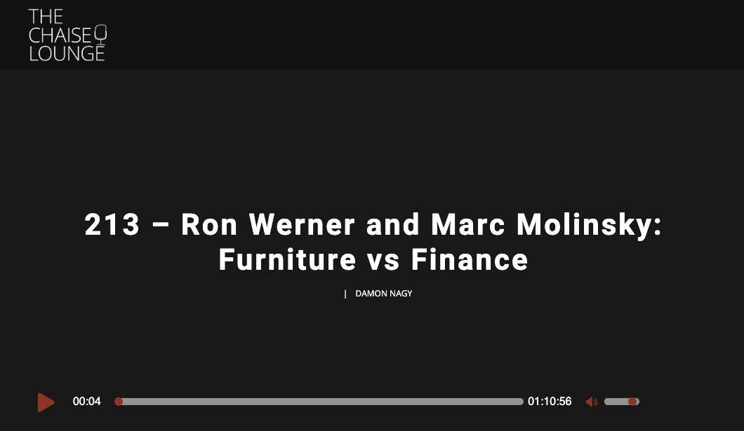 Podcast: Ron Werner and Marc Molinsky: Furniture vs Finance ...